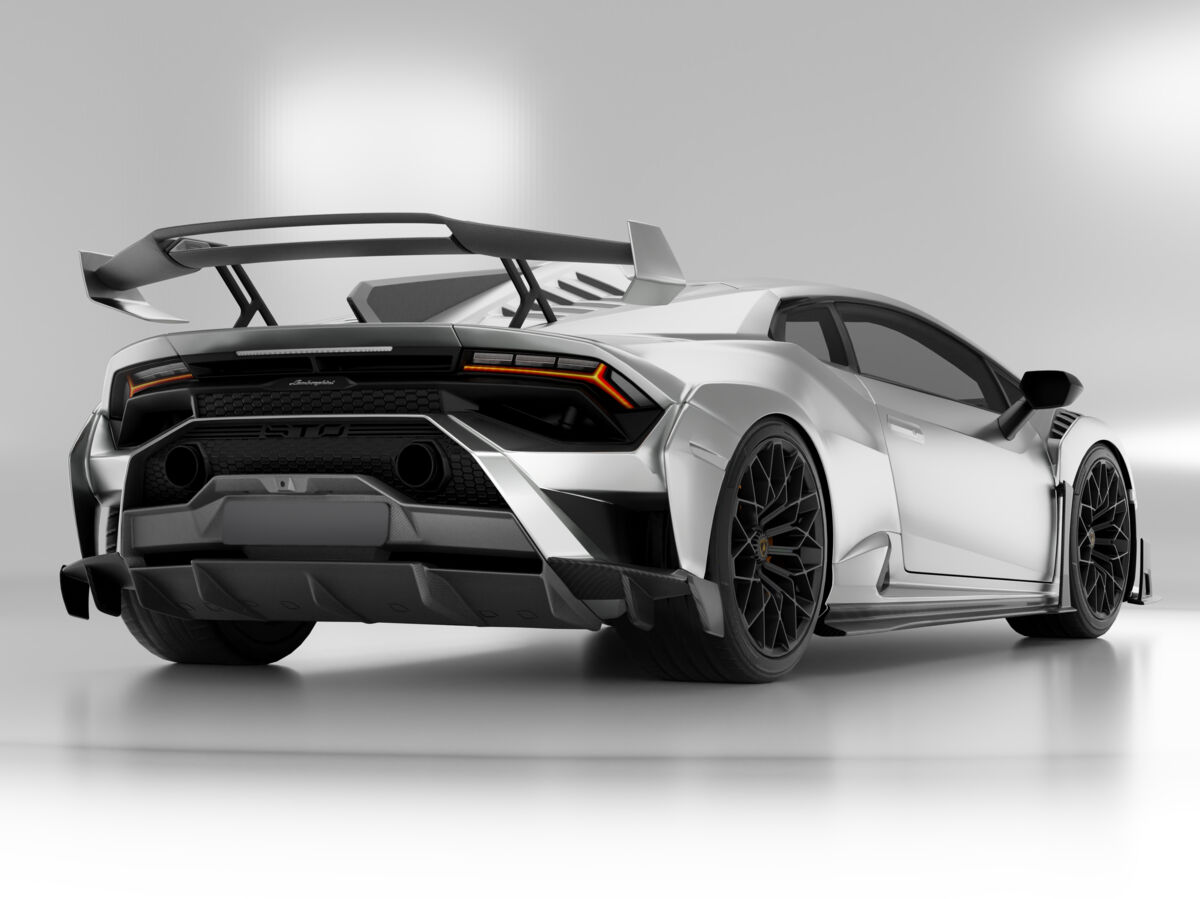 Splitter for rear bumper diffuser - skirt extension for Lamborghini ...